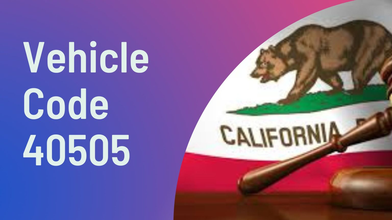 California Vehicle Code 40505 | DUI Checkpoints Finder