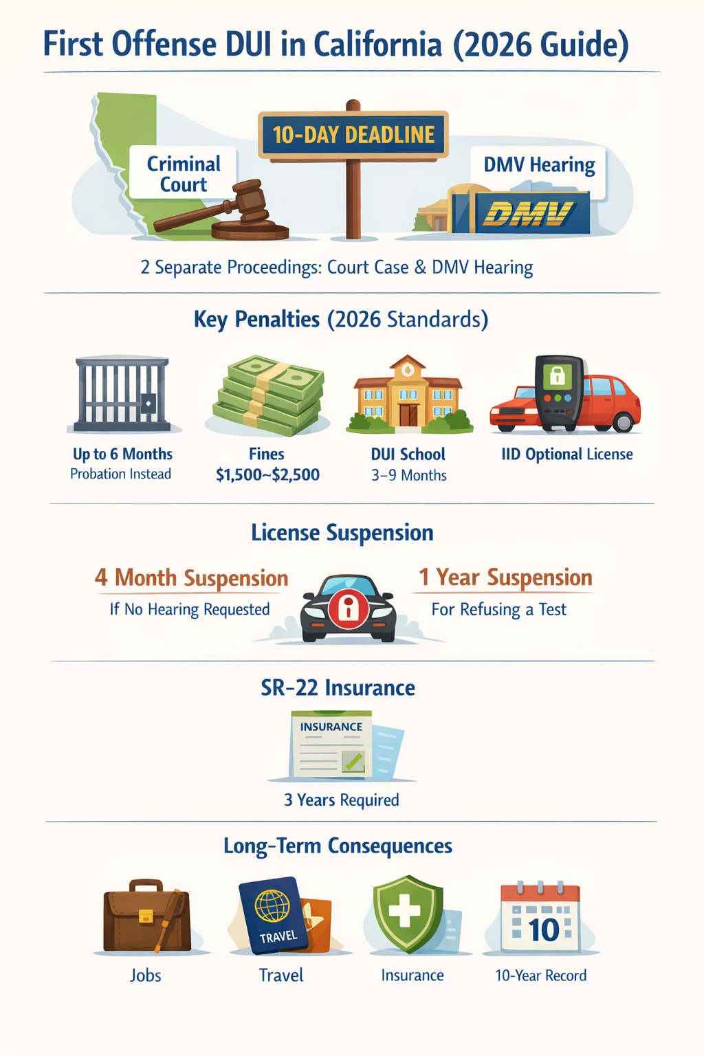 1st Offense DUI In California | DUI Checkpoints Finder