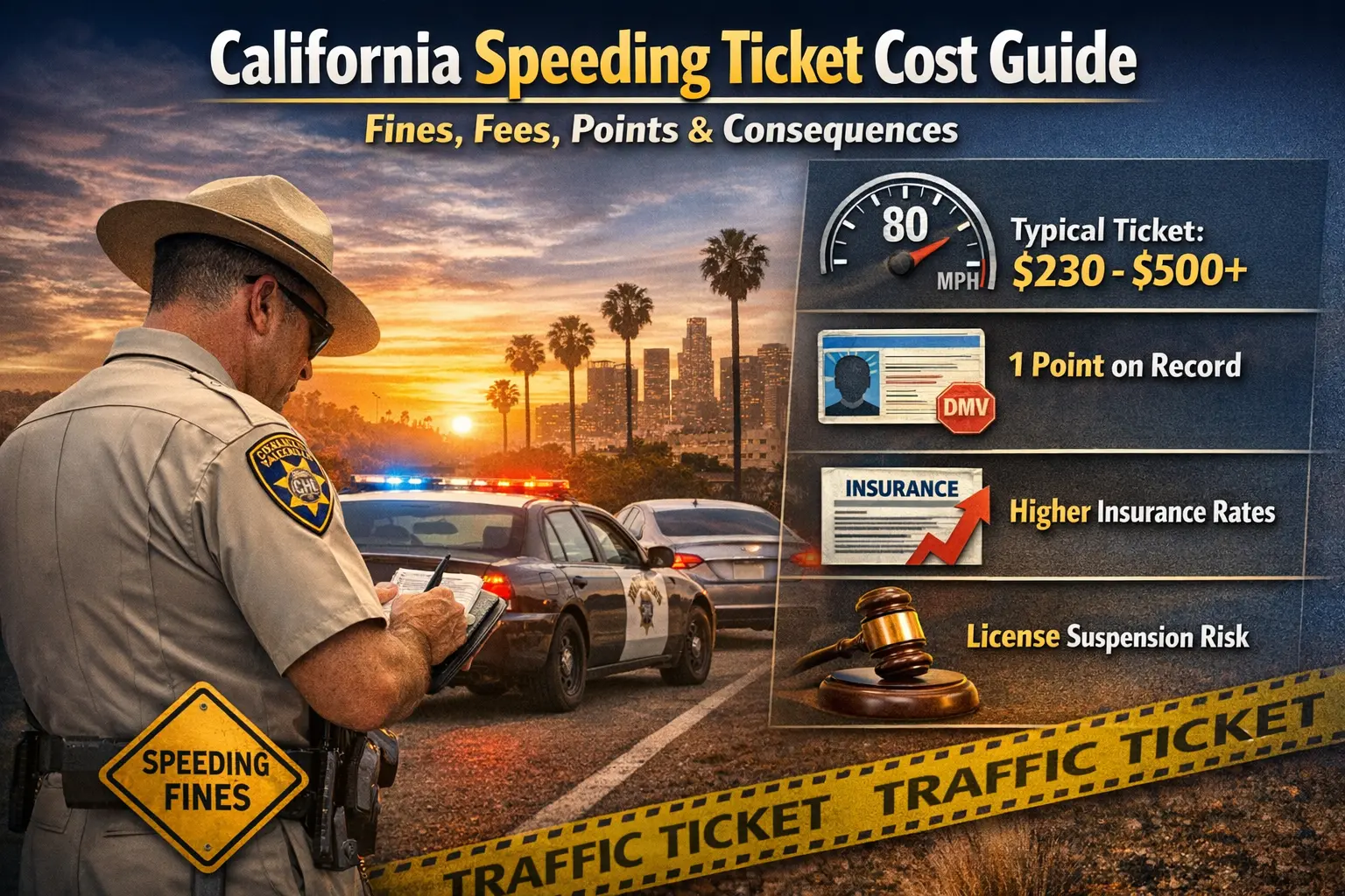 California Speeding Ticket Cost Guide | DUI Checkpoints Finder